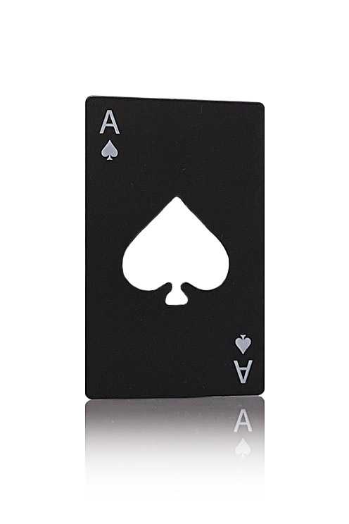 Kortlek Flasköppnare Ace of Spades Black | Kortleksbolaget