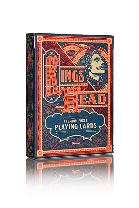 Kortlek King's Head Blue & Red | Kortleksbolaget